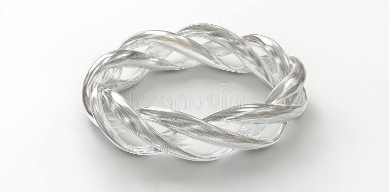 An Elaborate Silver Ring with an Intricate Braided Pattern, Presented ...