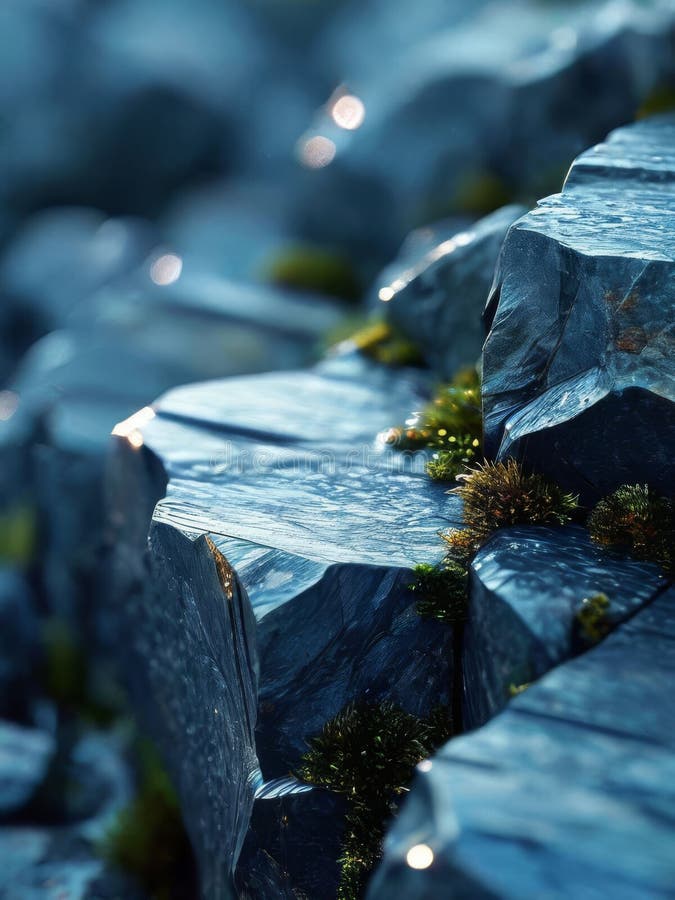 Elaborate View of Rough-textured Rock Stock Illustration - Illustration ...