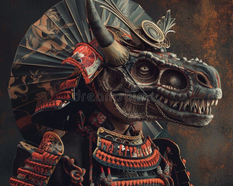 An Elaborate Warriors Helmet Representing a Fusion of Samurai and ...