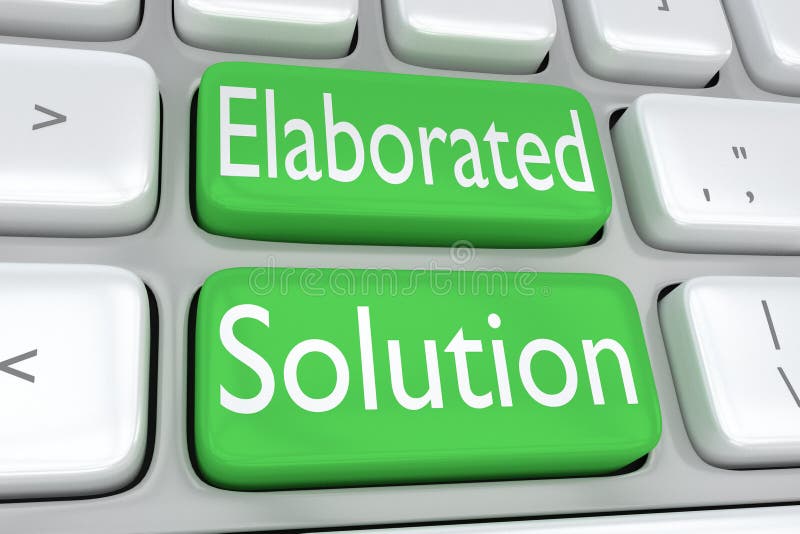 Elaborated Solution Concept Stock Illustration - Illustration of ...