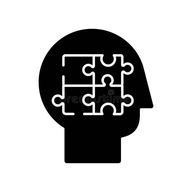 Elaboration Black Glyph Icon Stock Vector - Illustration of concept ...