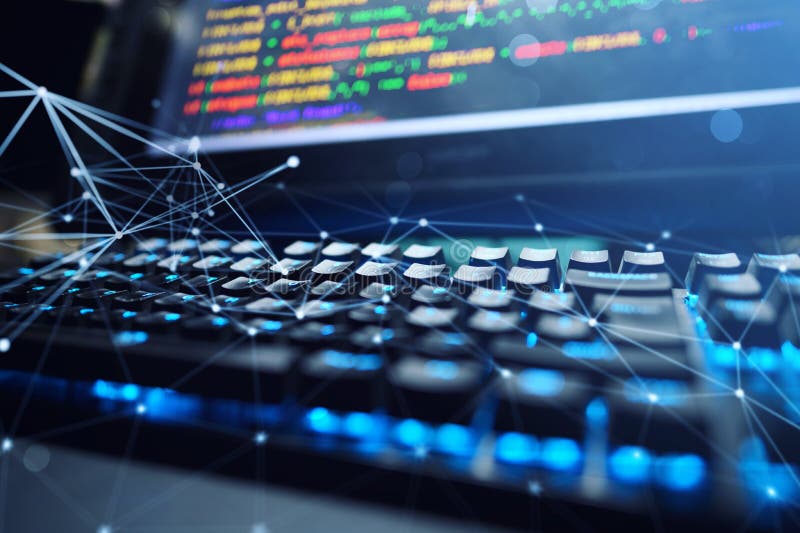 Elaboratore Di Un Programmatore Con Codice Di Linea Del Software ...