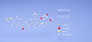 Elafibranor Molecule, Molecular Structures, Gft505, 3d Model ...