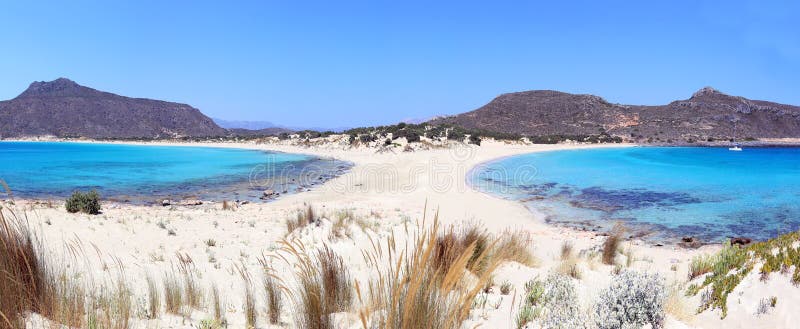 Elafonisos Island Peloponnese Greece Stock Image - Image of panoramic ...