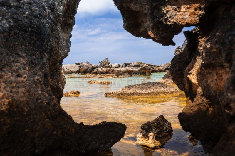 Elafonissi Nature Reserve on Crete Stock Photo - Image of famous ...