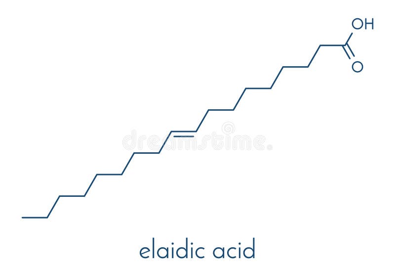 Elaidic Acid Molecule. the Main Trans Fat Found in Hydrogenated ...