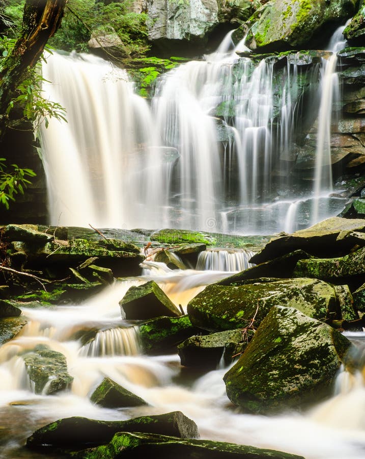 Elakala Falls in West Virginia after Spring Rain Stock Photo - Image of ...