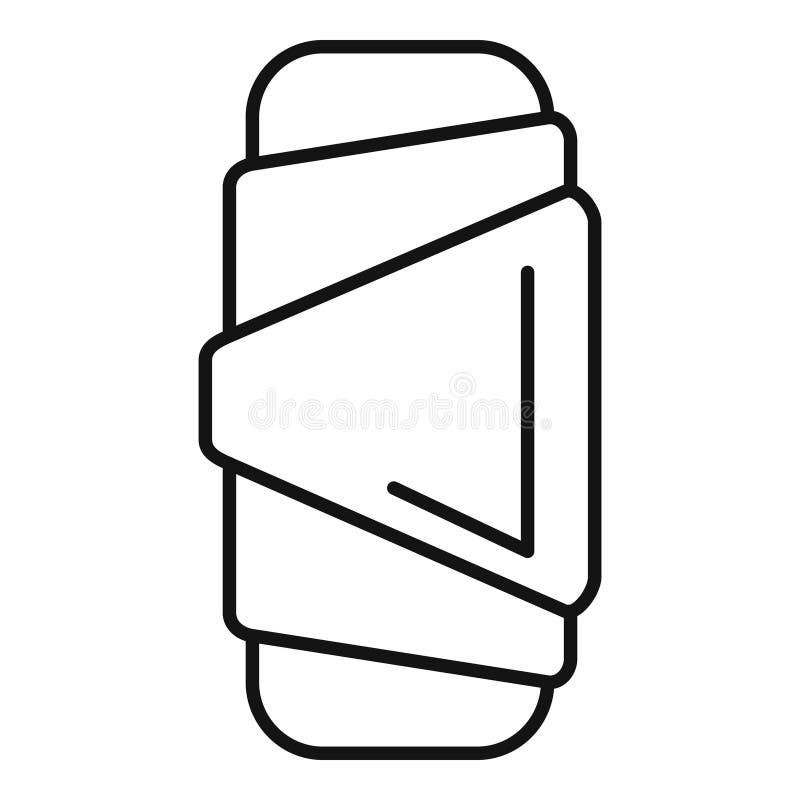 Elastic Bandage Icon, Outline Style Stock Illustration - Illustration ...