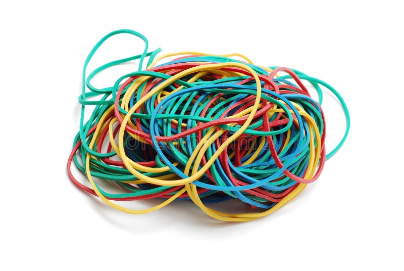 Elastic bands stock photo. Image of bind, coloured, heap - 16018922
