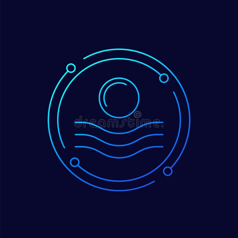 Elastic Material Icon, Linear Design Stock Illustration - Illustration ...