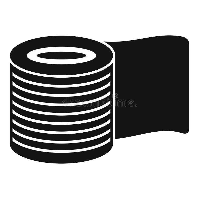 Elastic Medical Bandage Roll Icon, Simple Style Stock Illustration ...
