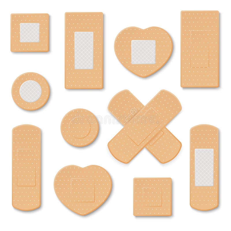 Elastic Medical Plasters . Illustration of Medical Plaster, Elastic ...