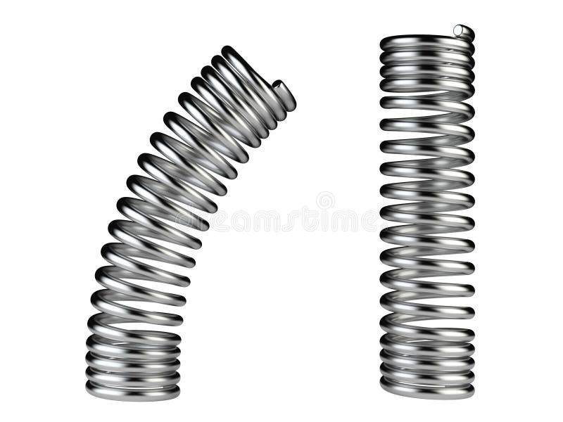 Elastic Metal Spring, Dynamic Concept. Stock Illustration ...