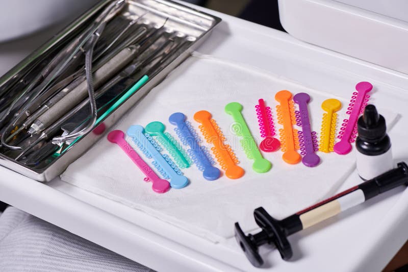 Elastic Rubber Ties for Teeth Braces Stock Photo - Image of dentistry ...