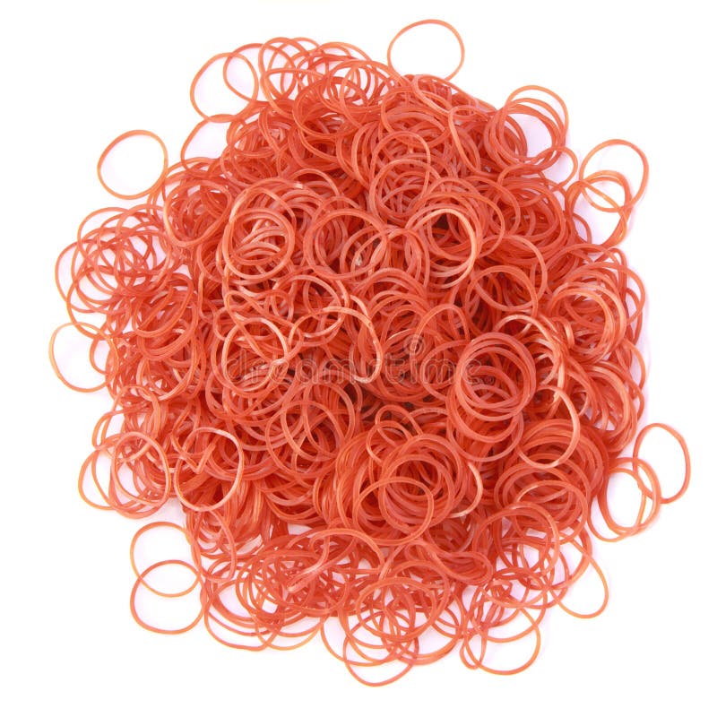 Elastic Rubber on White Background Stock Image - Image of multi ...