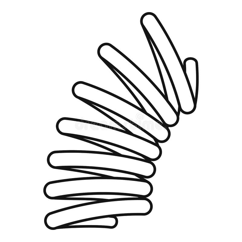 Elastic Coil Icon, Cartoon Style Stock Vector - Illustration of elastic ...