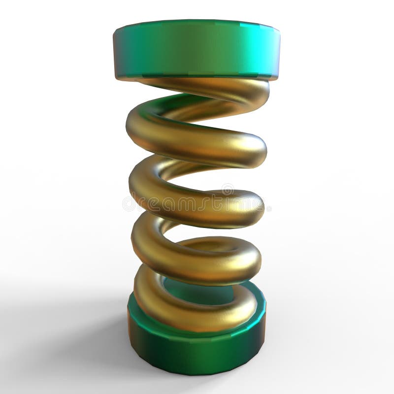 Elastic Metal Spring, Dynamic Concept. Stock Illustration ...