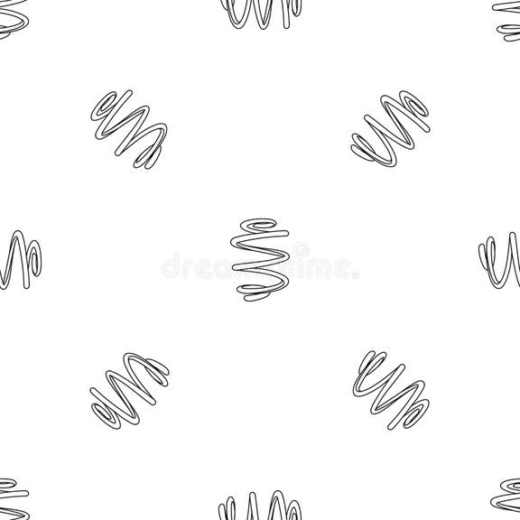 Elastic Spring Pattern Seamless Vector Stock Vector - Illustration of ...