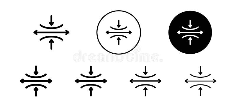 Elastic Vector Icon Set Collection. Elastic Outline Flat Icon Stock ...