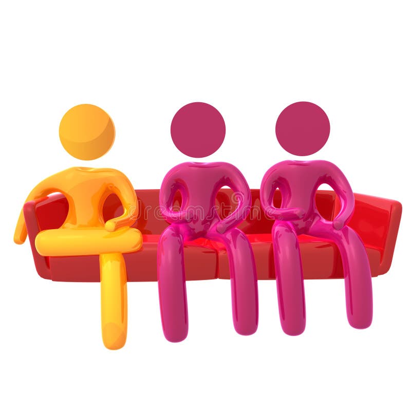 Elastic Yellow Humanoid Icon on Waiting List Stock Illustration ...