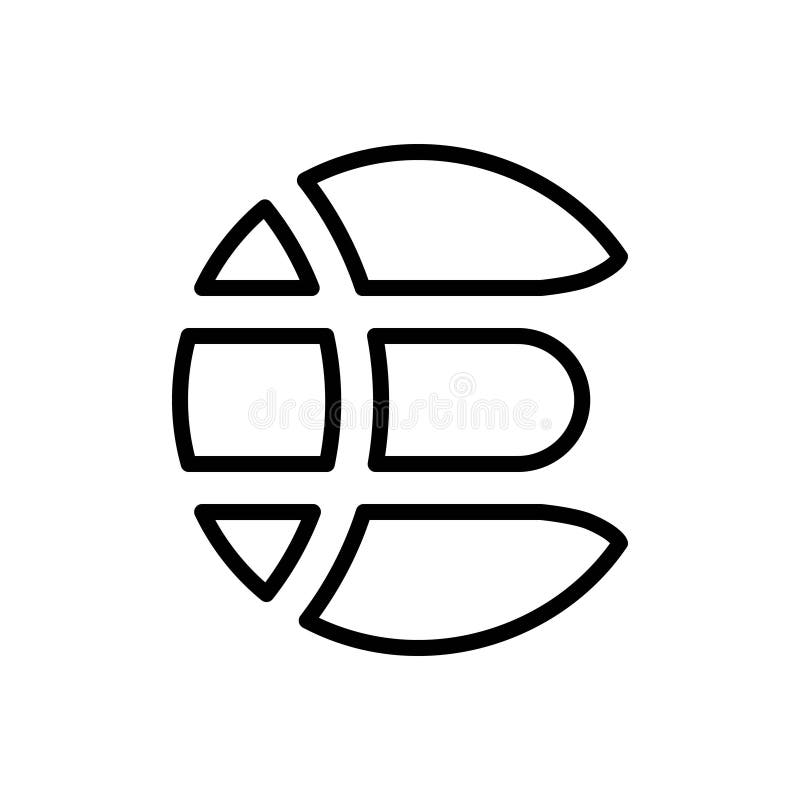 Black Line Icon for Elasticsearch, Logo and Symbol Stock Illustration ...