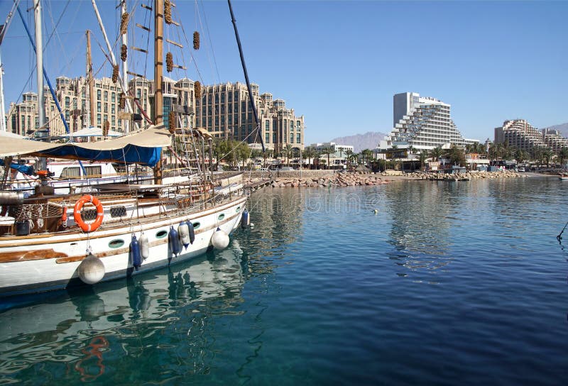 Elat, Israel - Luftbild stockfoto. Bild von ufer, himmel - 83812202