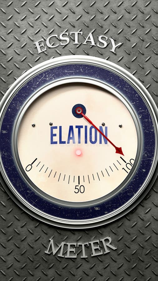 Elation and Ecstasy that is Hitting a Full Scale, Showing a Very High ...