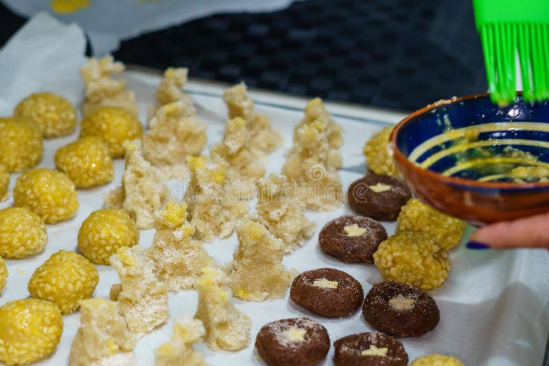 Elavoration of Panellets, Typical Sweet of Catalonia, Spain, Based on ...