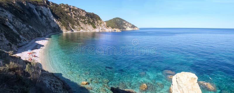 Elba Island, La Vista Del Mare Fotografia Stock - Immagine di europa ...