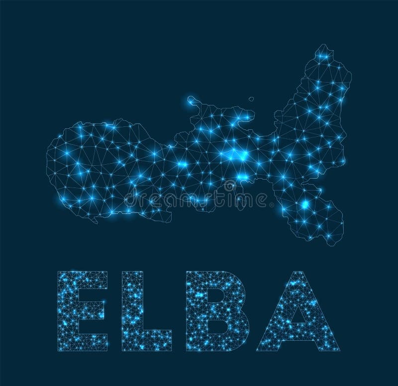 Elba network map. stock vector. Illustration of bright - 177197599