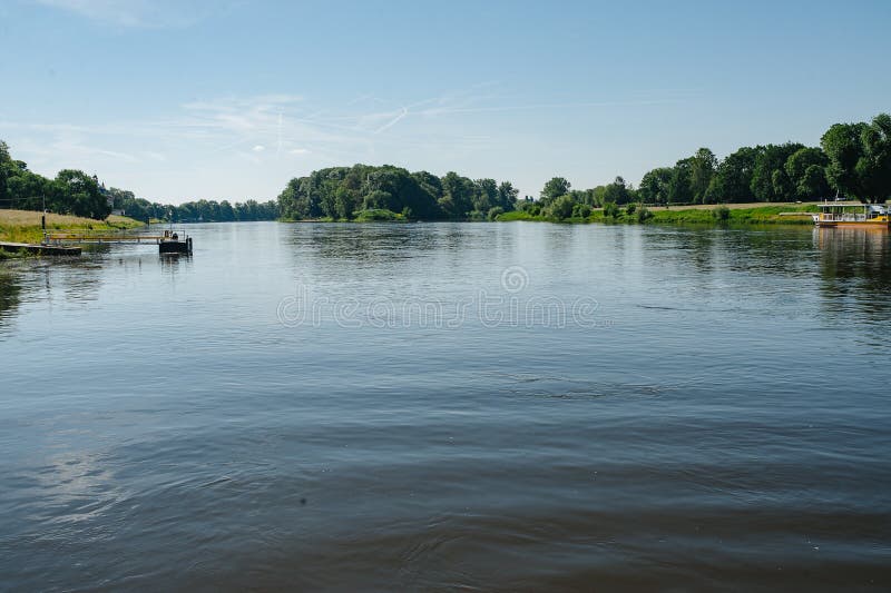 The Elba river in May stock image. Image of beautiful - 190666951