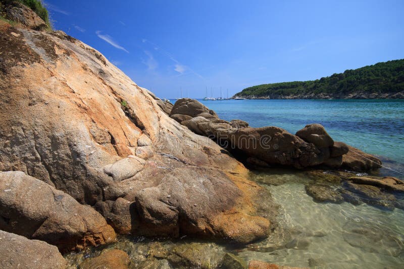 Elba sea stock image. Image of horizon, blue, mediterranean - 16807207