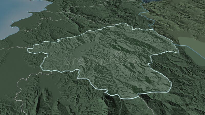 Elbasan, Albania - Outlined. Administrative Stock Illustration ...