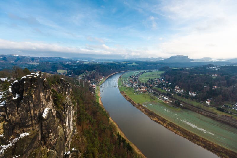 Elbe river in Saxony stock image. Image of navigation - 51403317