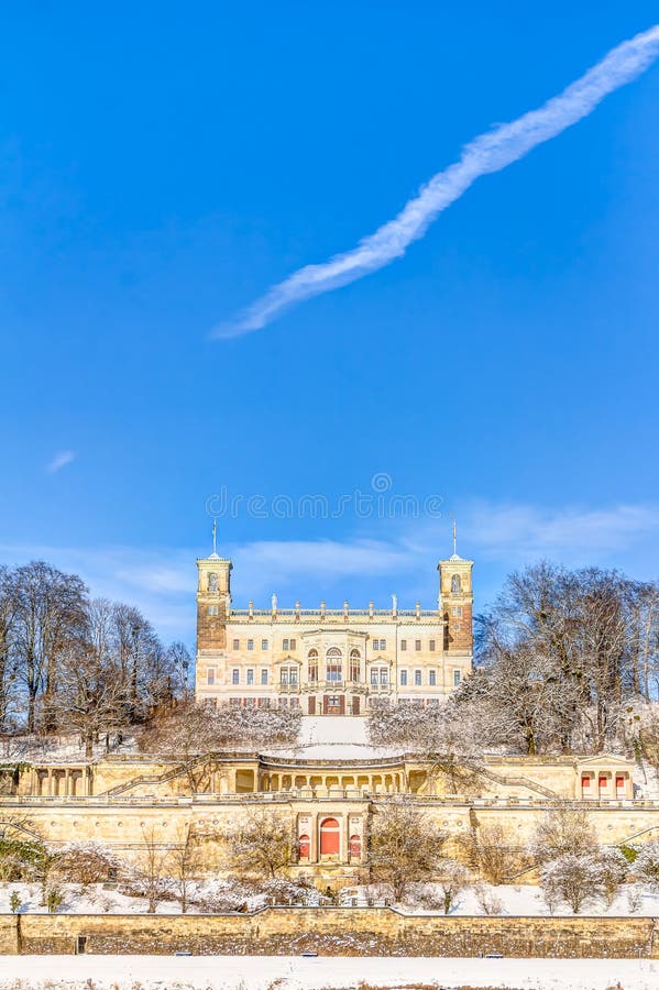 Elbe River Valley in Winter in Dresden Stock Photo - Image of castle ...