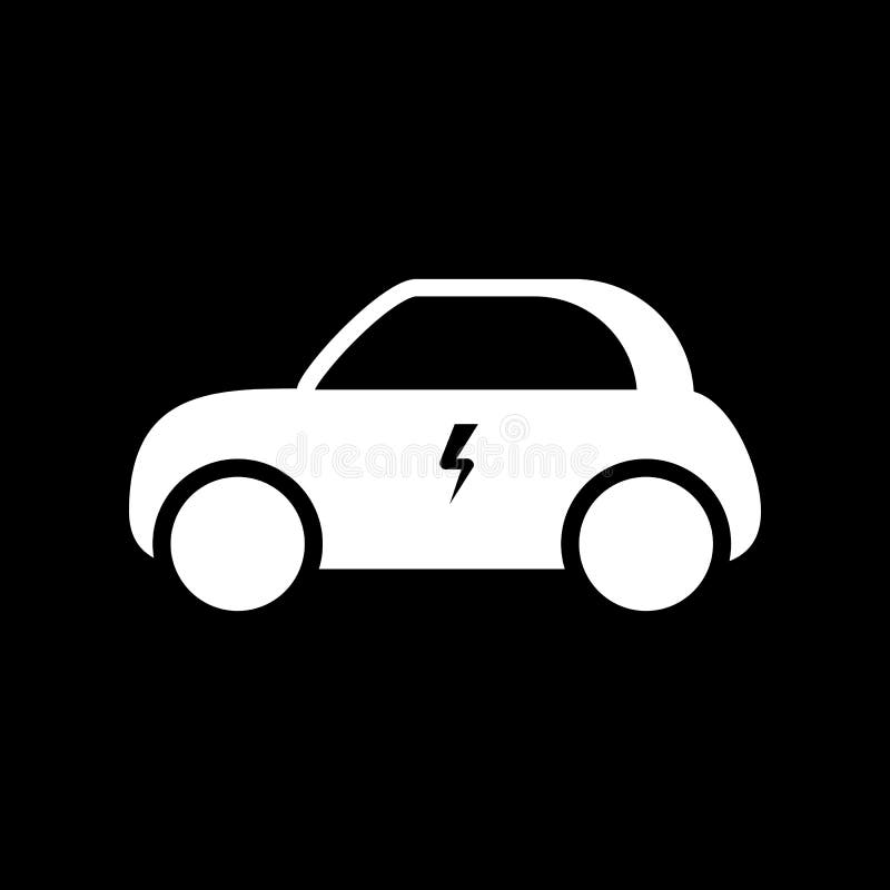 Elbilsymbol Illustration E-bil Tecken Vektor Illustrationer ...