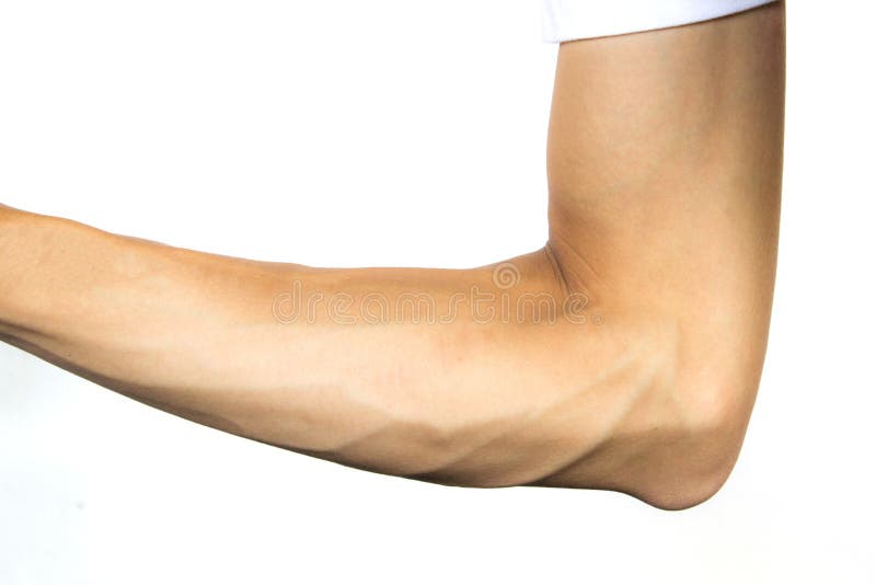 Elbow and Arm Isolated on White Background Stock Photo - Image of ...