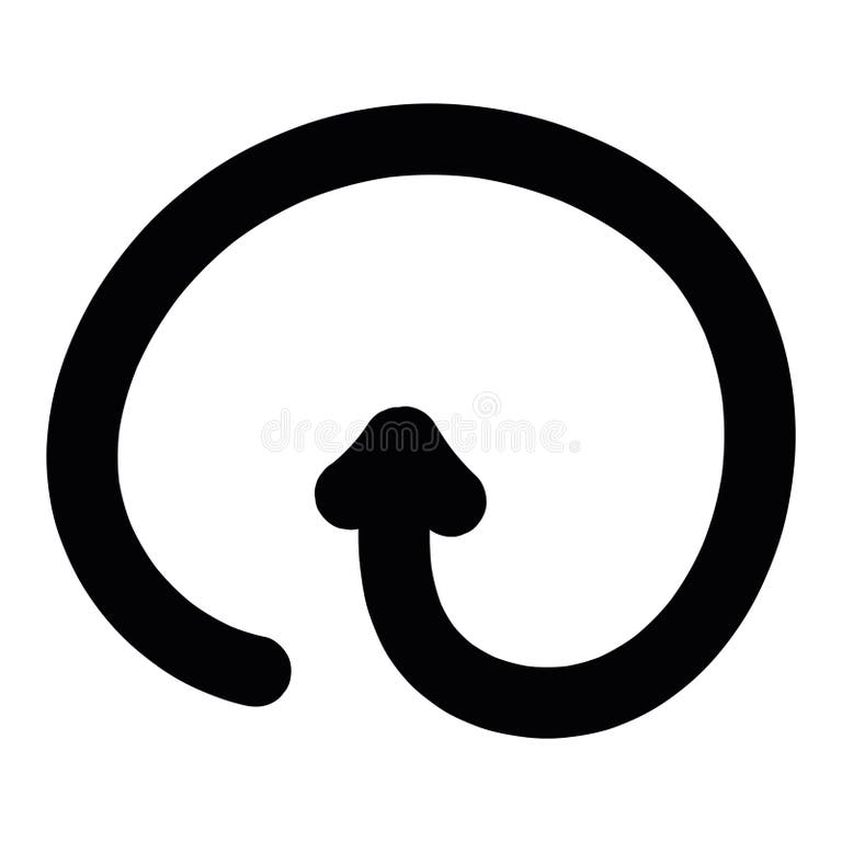Elbow Arrow Circular Loop stock illustration. Illustration of movement ...
