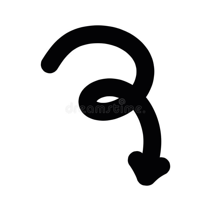 Elbow Arrow Complex Path stock illustration. Illustration of sign ...