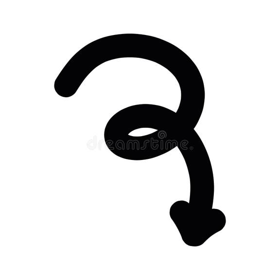 Elbow Arrow Complex Path stock illustration. Illustration of sign ...