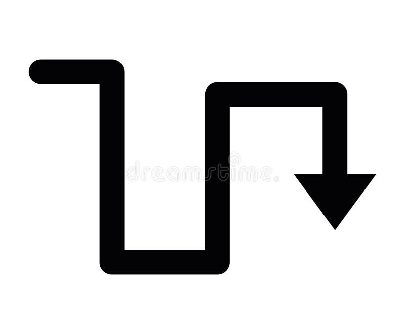 Elbow Arrow Direction Curve Stock Illustration - Illustration of ...