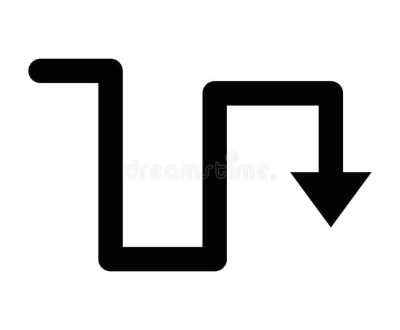 Elbow Arrow Direction Curve Stock Illustration - Illustration of ...