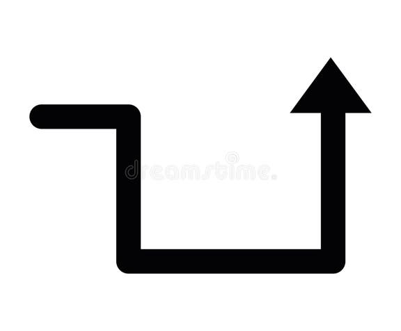 Elbow Arrow U Turn stock illustration. Illustration of icon - 367700701