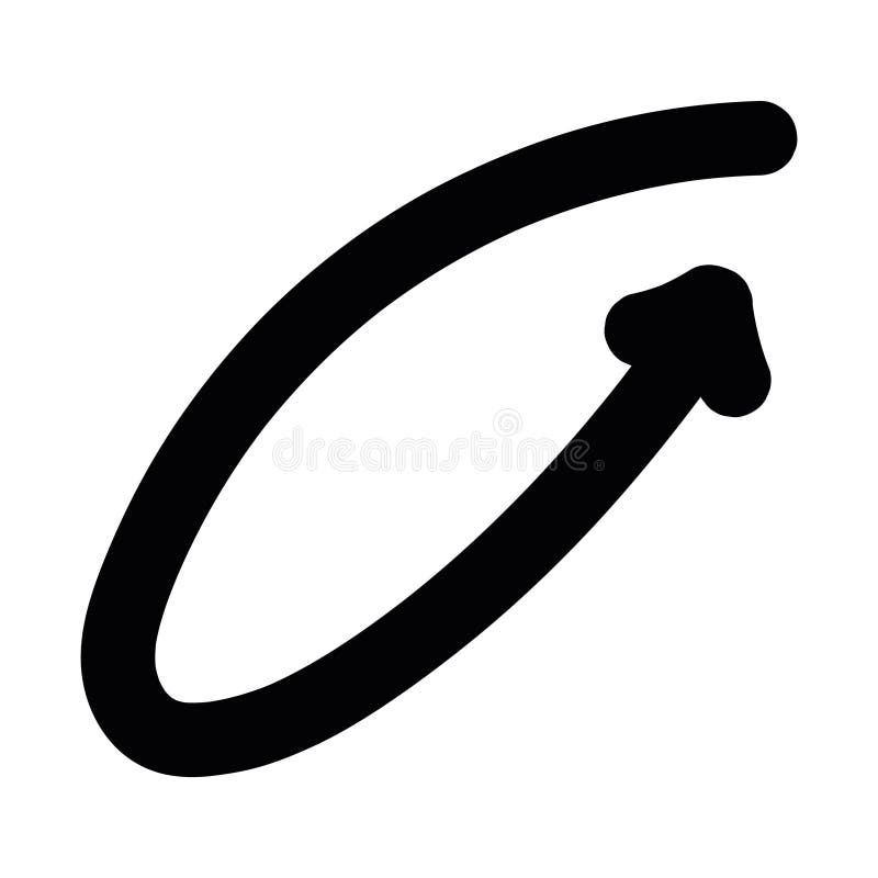 Elbow Arrow Wide Curve stock illustration. Illustration of curve ...
