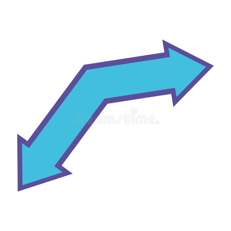 Elbow Arrow Angled Path stock illustration. Illustration of turn ...