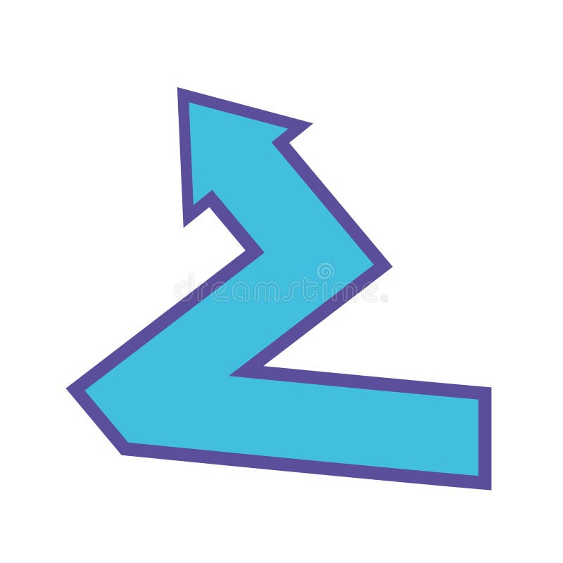 Elbow Arrow Sharp Zigzag Vector Stock Illustration - Illustration of ...