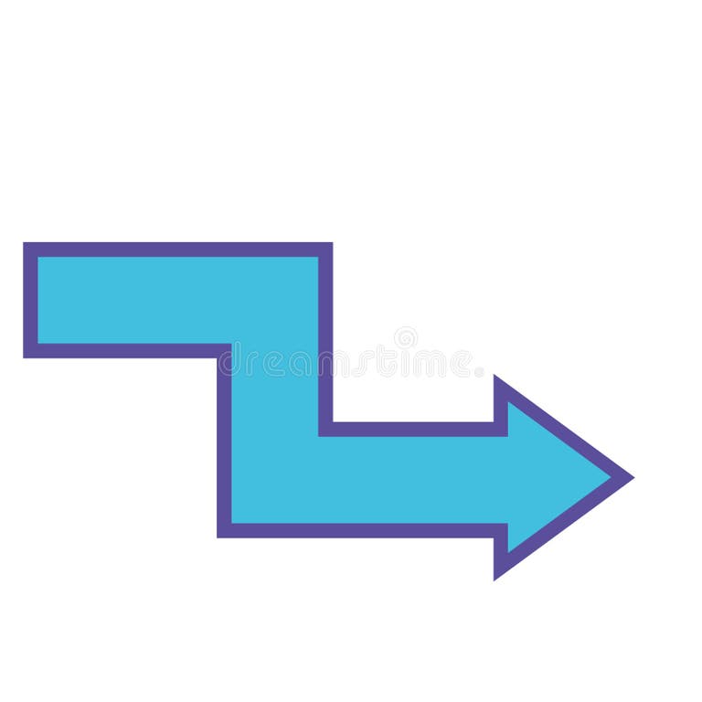 Elbow Arrow Right Angle Navigation Stock Illustration - Illustration of ...