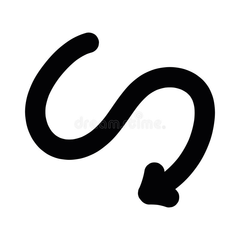 Elbow Arrow S Shaped stock illustration. Illustration of black - 367702287