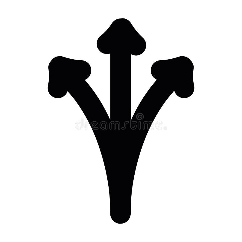 Elbow Arrow Split Path stock illustration. Illustration of black ...