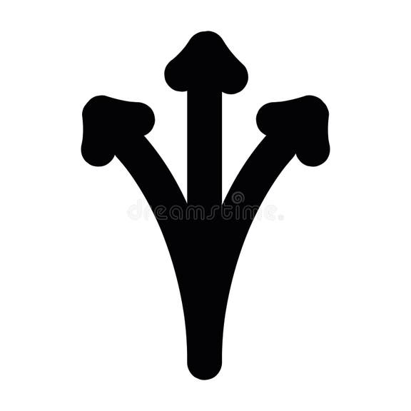 Elbow Arrow Split Path stock illustration. Illustration of black ...